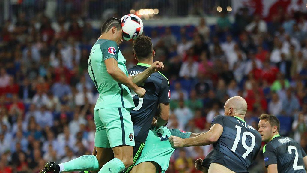 Euro 2016: 'What a leap' - Cristiano Ronaldo's high-flying header - BBC ...