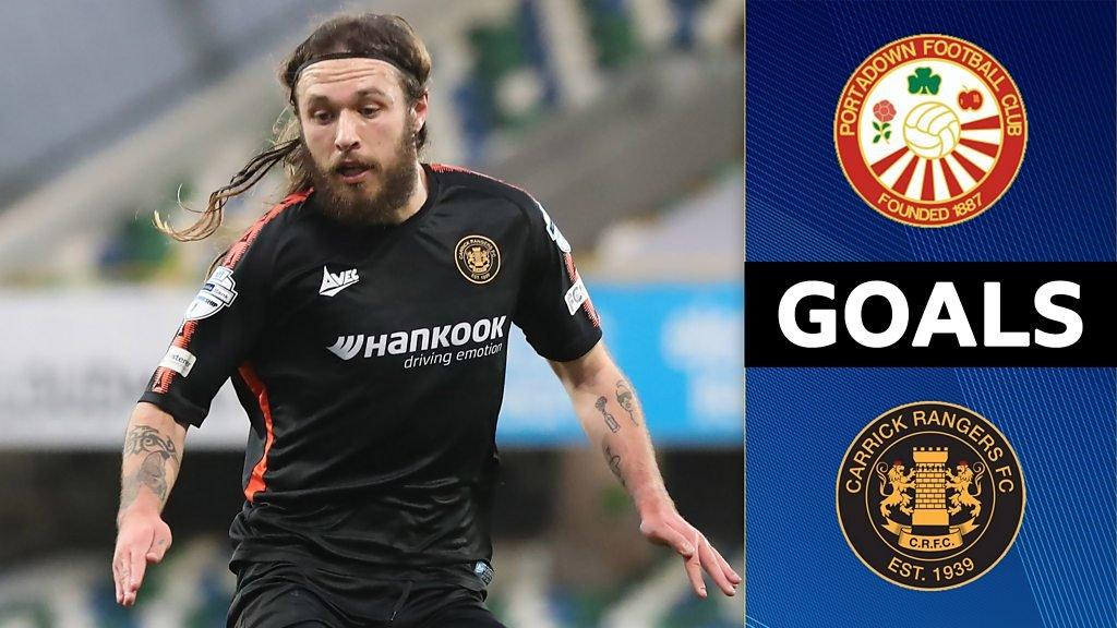 Watch: Carrick overcome bottom side Portadown - BBC Sport