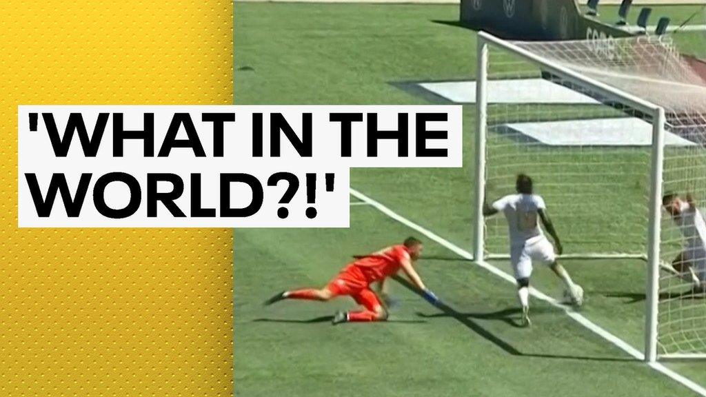 Attacker clears would-be goal from team-mate off the line in Canadian ...