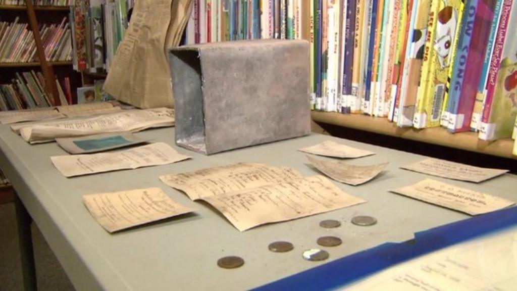 100-year-old time capsule discovered in US church - BBC Newsround