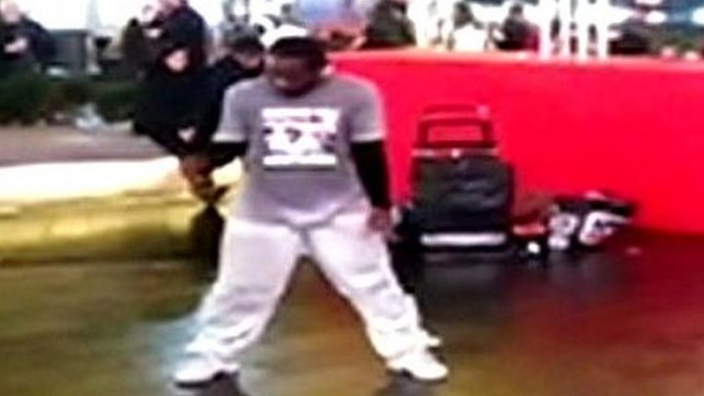 Man breakdances to BBC News theme music - BBC Newsround