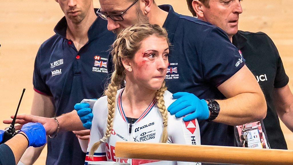 Track Cycling World Championships: Laura Kenny crashes in women's ...