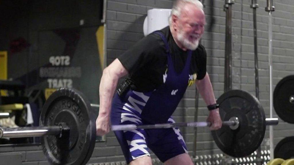 George Byng: Meet 85-year-old weightlifter eyeing 'last hurrah' - BBC Sport