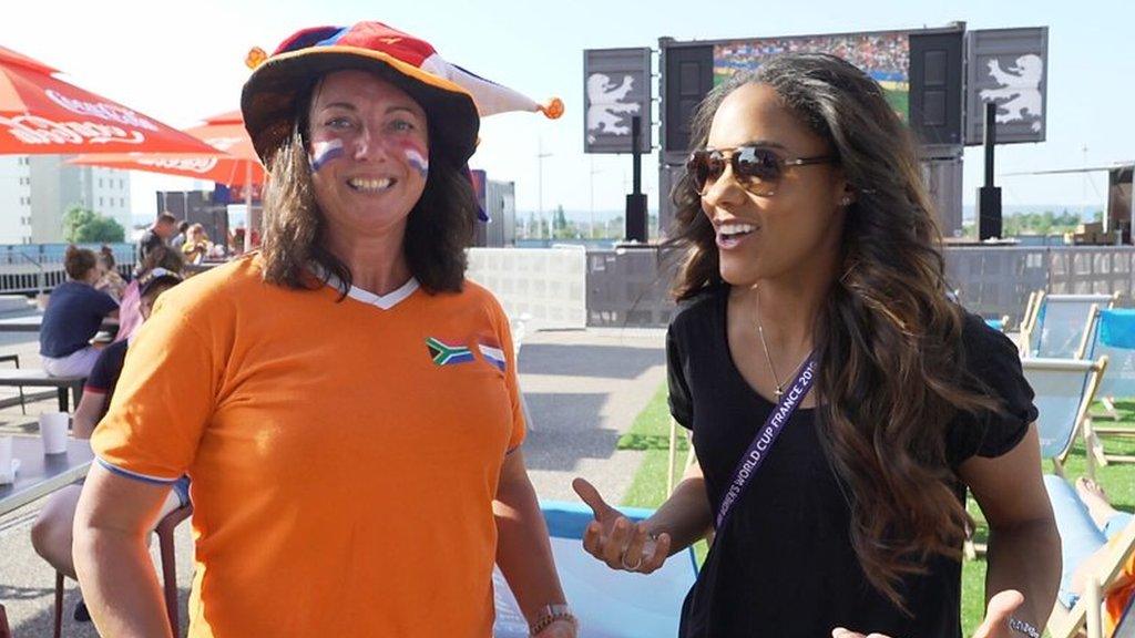 Women's World Cup: Alex Scott meets Netherlands' epic fans - BBC Sport