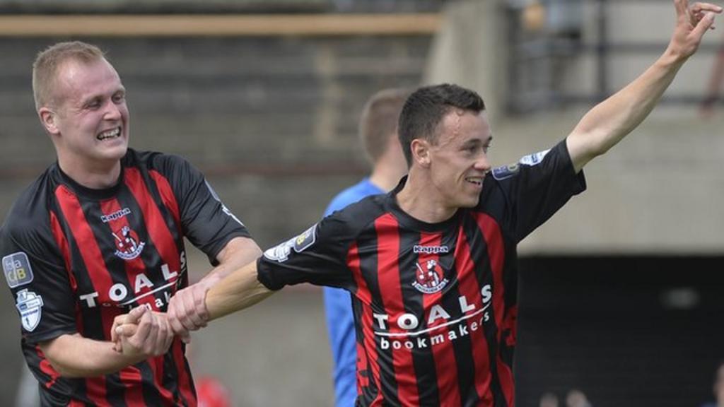 Crusaders earn first win of season over Ballinamallard - BBC Sport