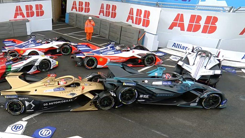 Formula E: Rome E-Prix hits gridlock after crash - BBC Sport