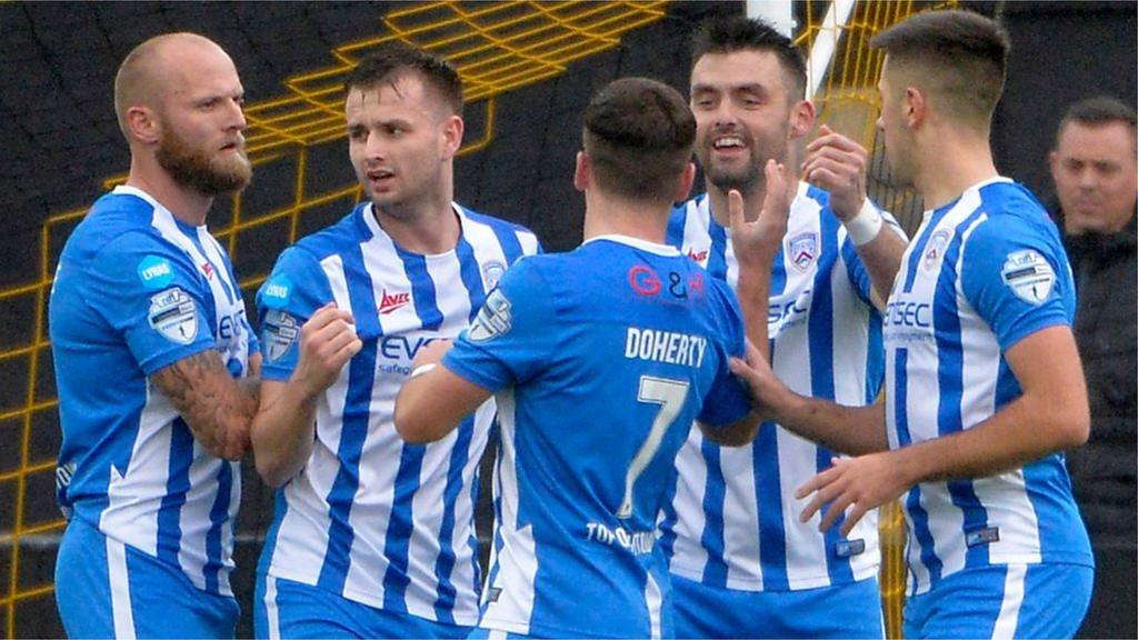 Coleraine up to second after beating Carrick - BBC Sport