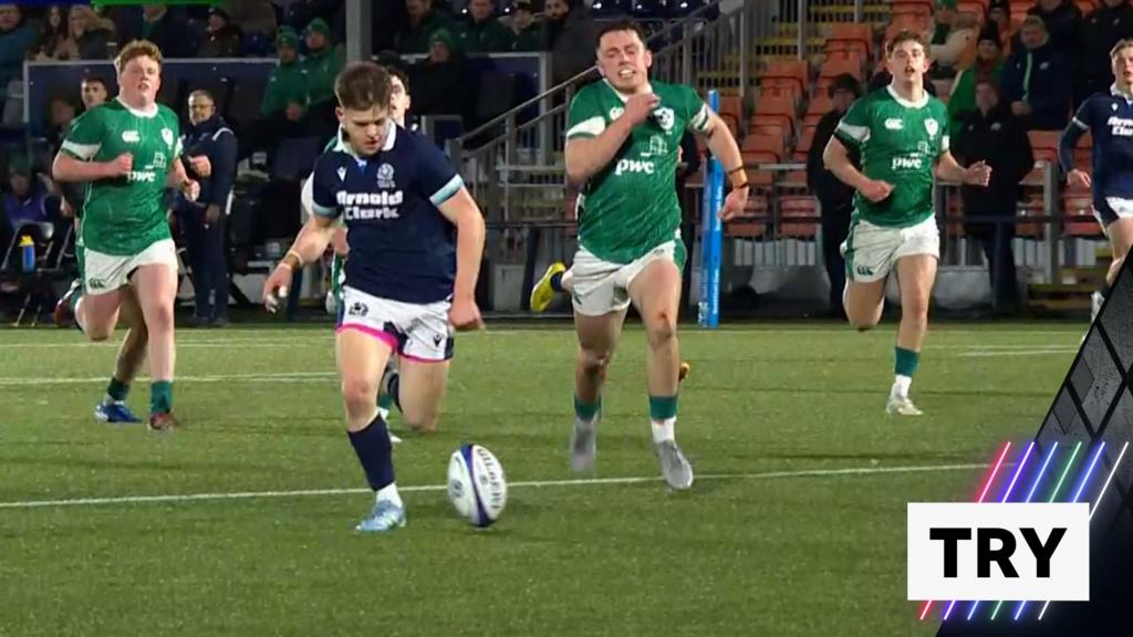 Under-20 Six Nations: Scotland's Hector Patterson scores try with his ...