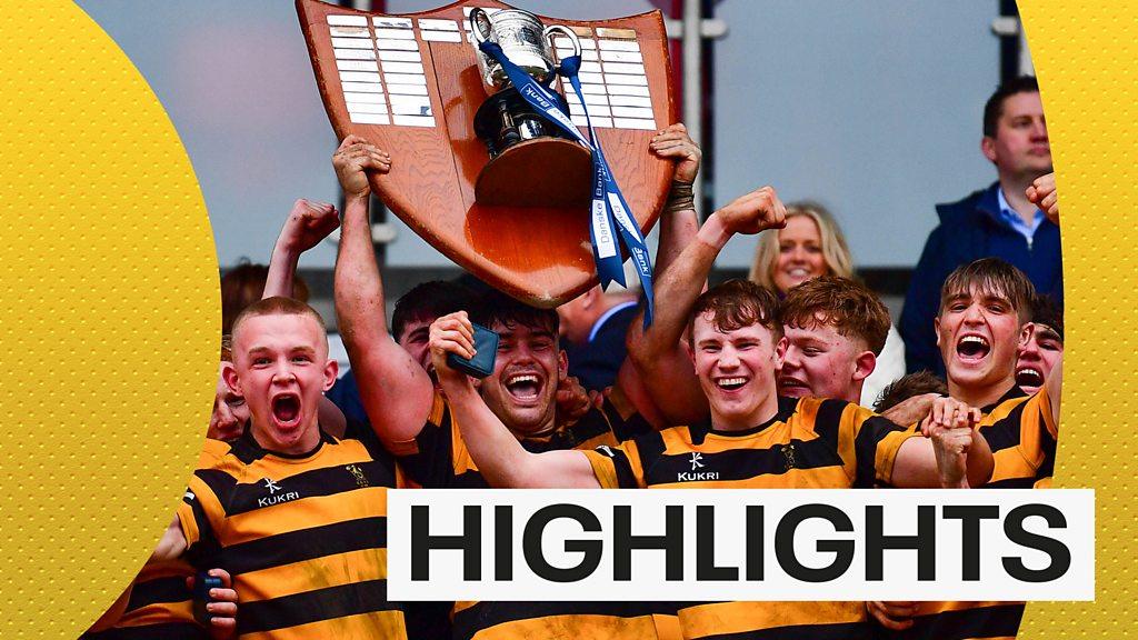 Watch: Captain Boyd's late try wins Schools' Cup for Inst - BBC Sport