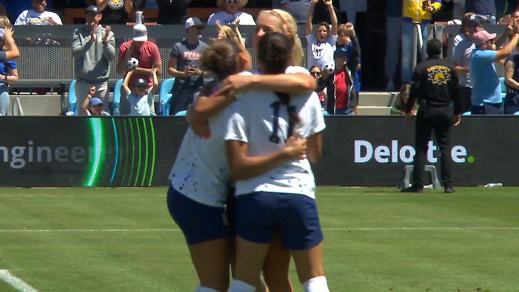 Uchafbwyntiau: Merched UDA 2-0 Merched Cymru - BBC Cymru Fyw