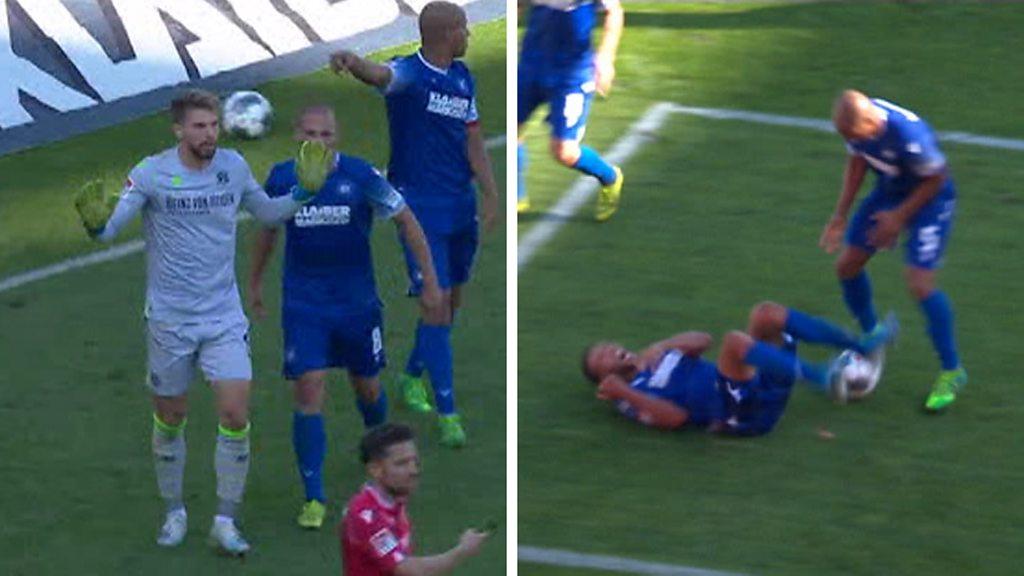 Ron-Robert Zieler: Goalkeeper sent off for punching opposition player ...