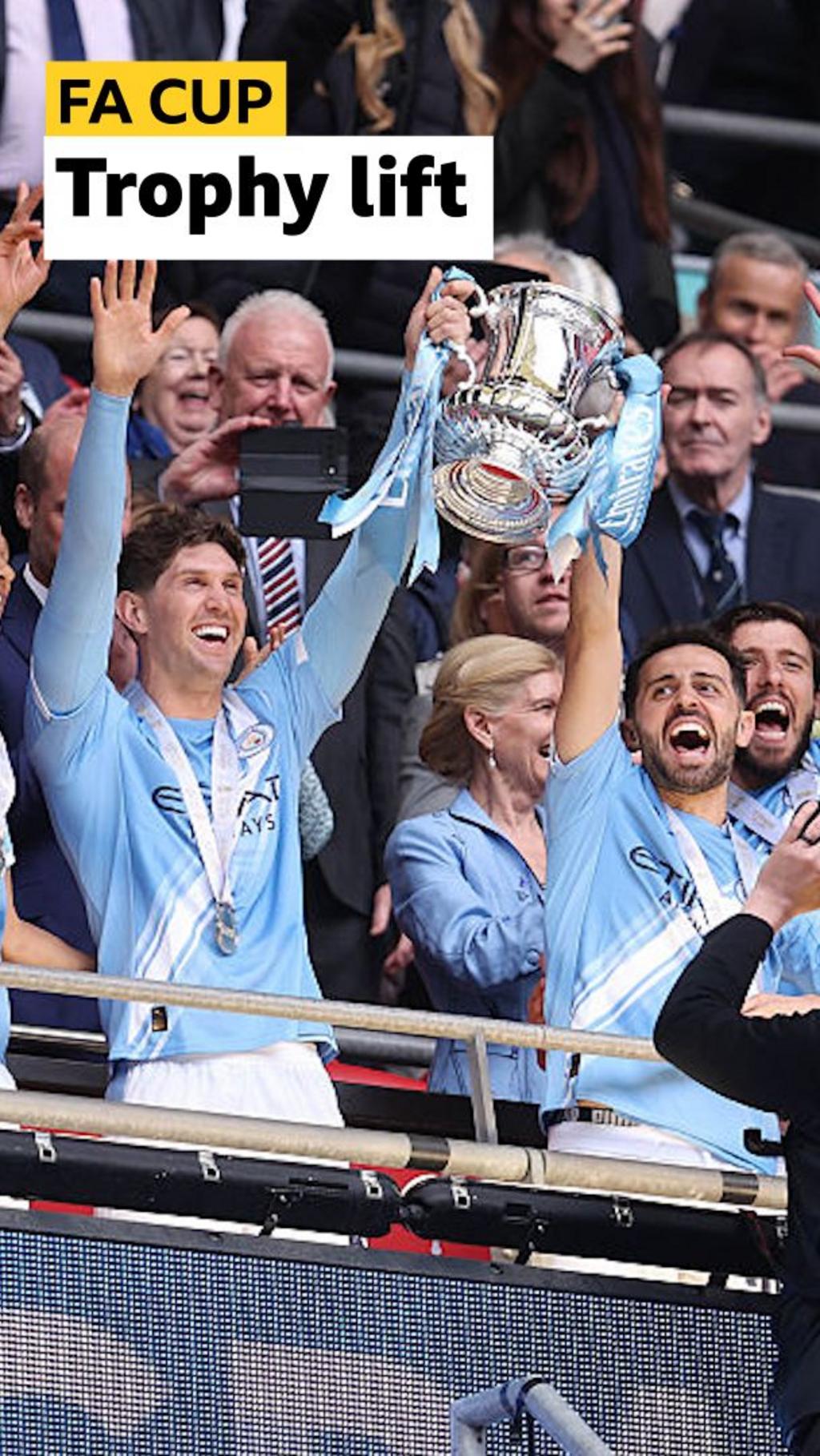 FA Cup: Manchester City lift the trophy after Chelsea win - BBC Sport