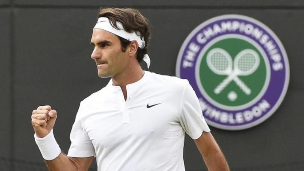 2015 Wimbledon: 'Brilliant' Roger Federer backhand breaks Gilles Simon ...