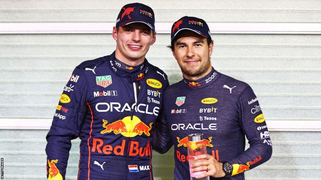 Abu Dhabi Grand Prix: Max Verstappen beats Sergio Perez to pole position - BBC Sport