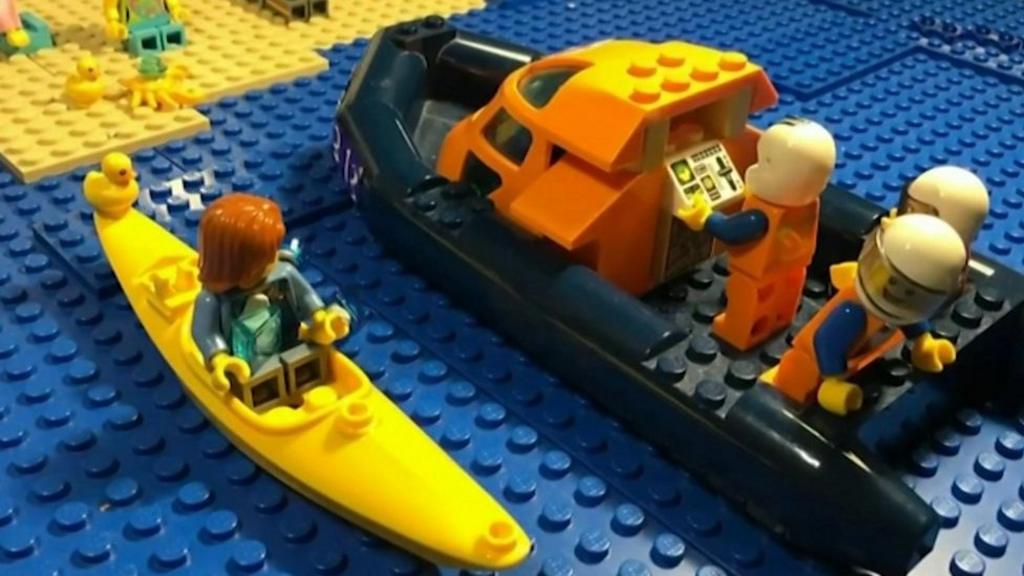 Here's what a Lego lifeboat rescue looks like - BBC Newsround