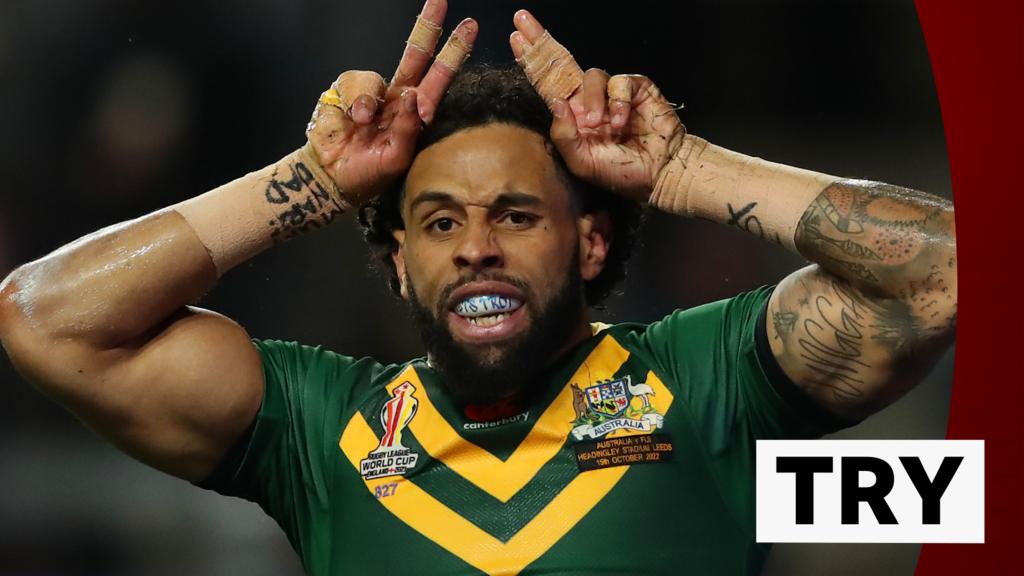 Rugby League World Cup: Josh Addo-Carr rips through Fiji for Australia ...