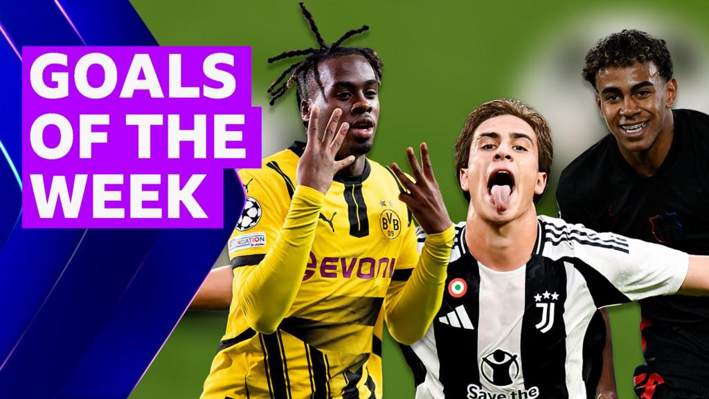 Champions League: Gittens, Yildaz & Yamal feature in best goals - BBC Sport