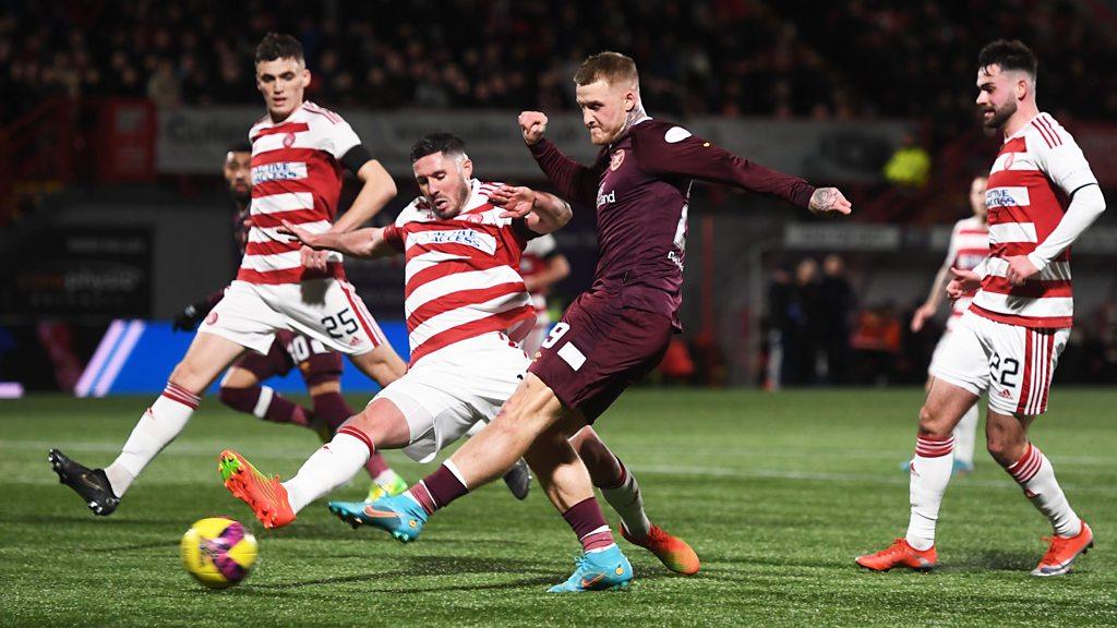 Scottish Cup: Stephen Humphrys gives Hearts lead at Hamilton - BBC Sport