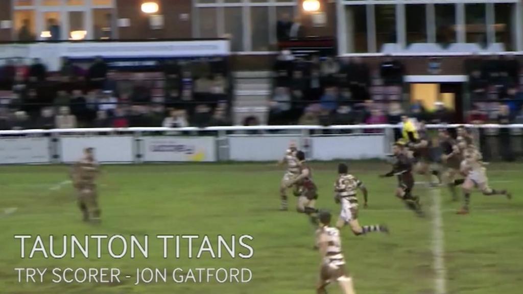 Taunton Titans: Hooker Jon Gatford wins try of the month award - BBC Sport