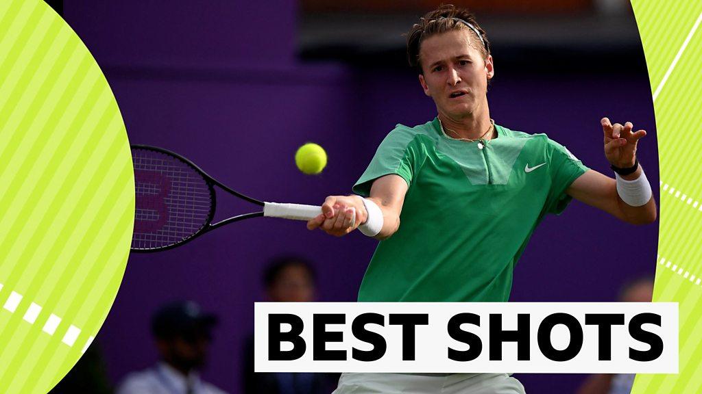 Queen's: Sebastian Korda knocks out Cameron Norrie - best shots - BBC Sport