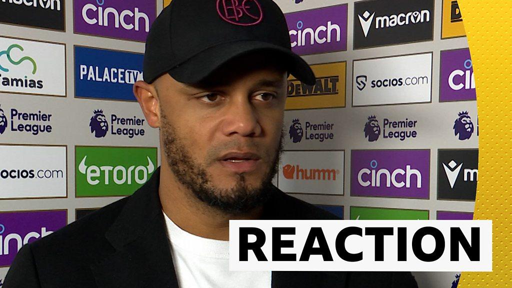 Crystal Palace 3-0 Burnley: Vincent Kompany says red card gave Clarets ...