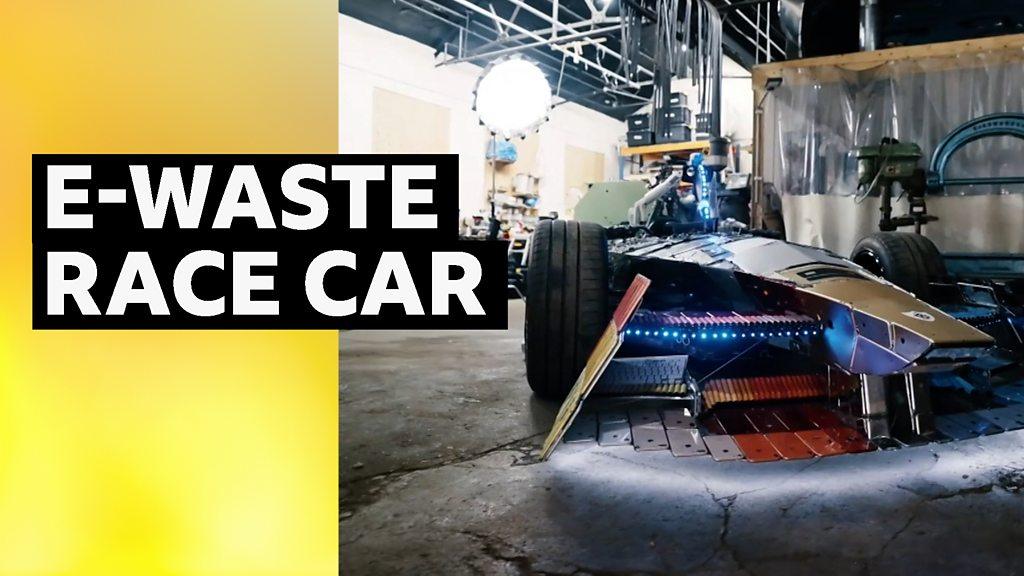 2023 E-Prix: The car made entirely from electronic waste - BBC Sport