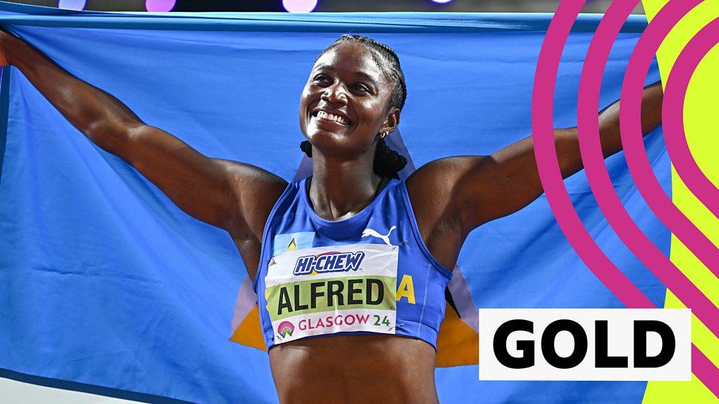 Julien Alfred wins historic 60m gold for Saint Lucia - BBC Sport