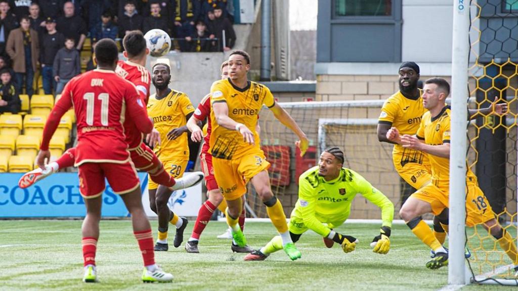 Watch: Bojan Miovski's Aberdeen goal ruled out against Livingston - BBC ...