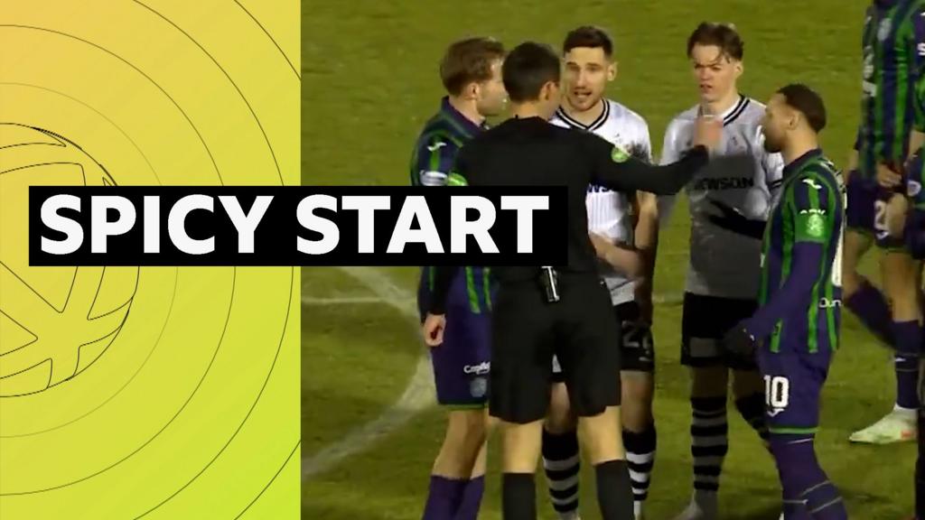 'Spicy start' - is Hibs' Triantis fortunate to only be booked? - BBC Sport
