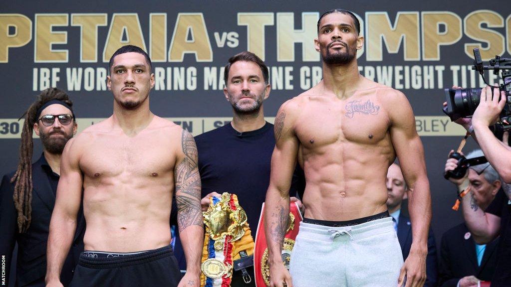 Jai Opetaia v Jordan Thompson: Briton towers over champion as both make ...