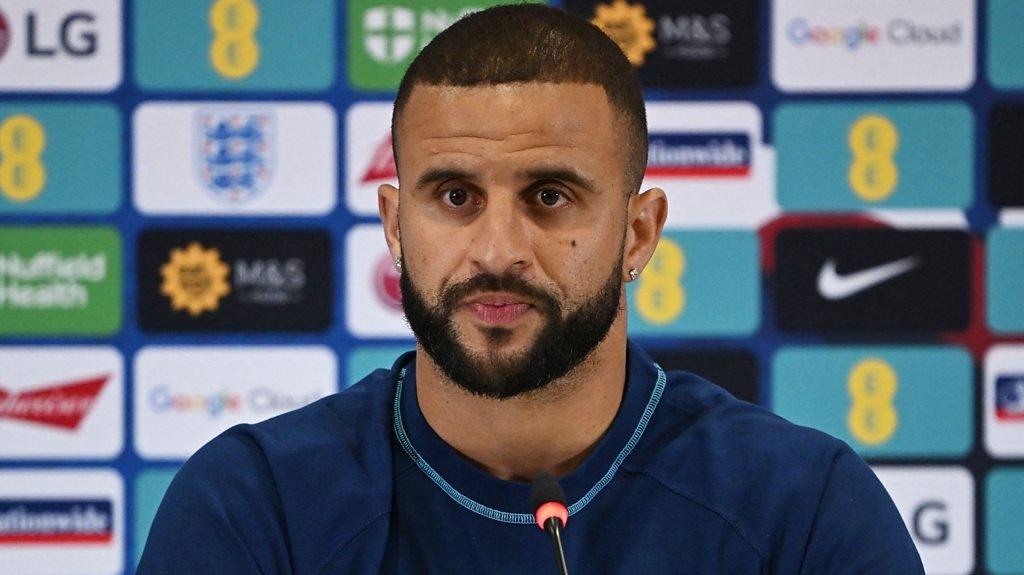 World Cup 2022: England v France - Kyle Walker on facing Kylian Mbappe ...