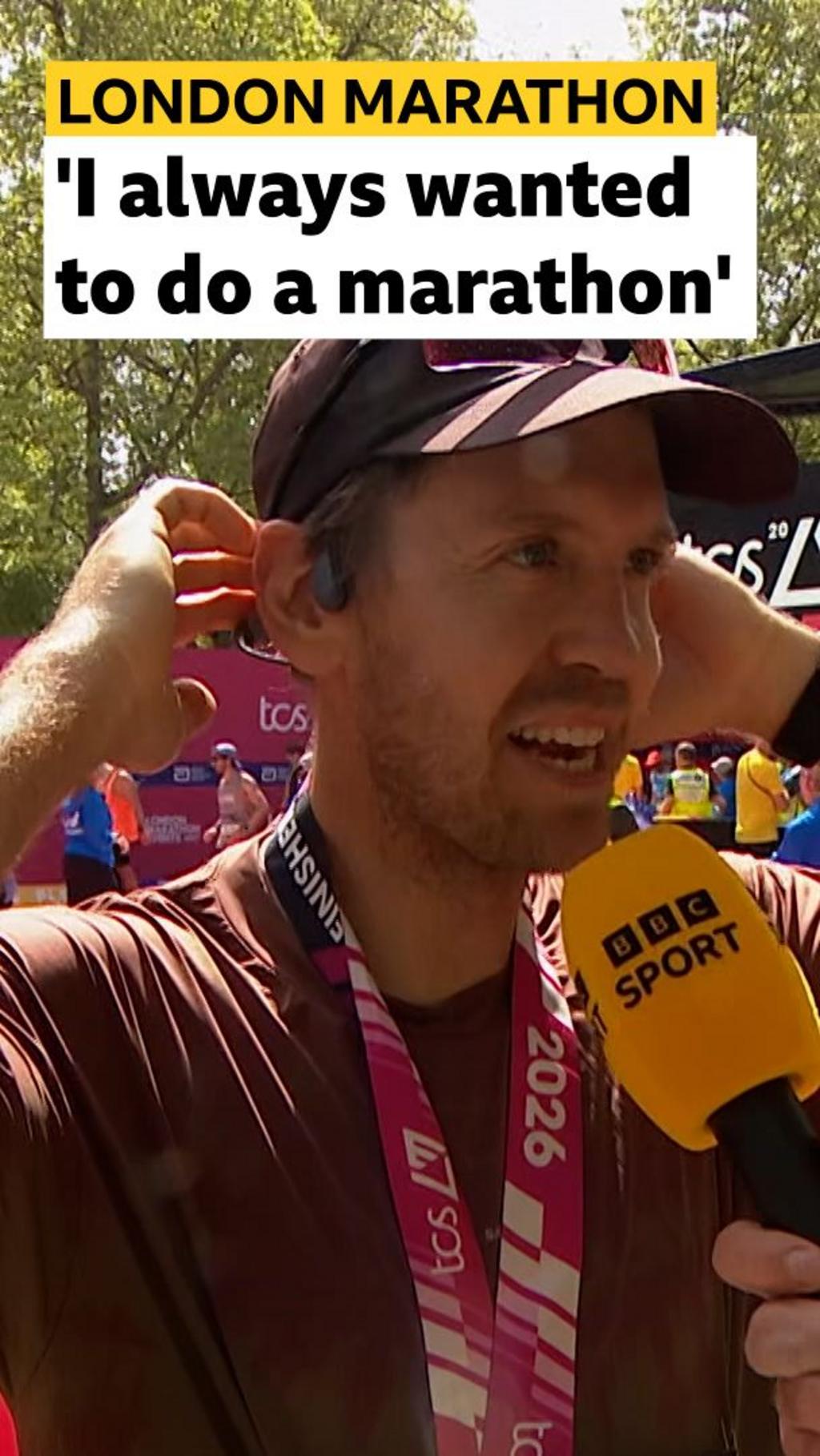 London Marathon: Sebastian Vettel on running his first marathon - BBC Sport