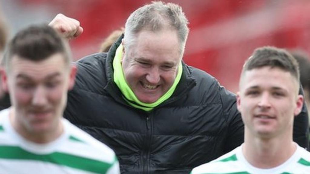 Colin Malone lauds Lurgan Celtic heroes after win over Ports - BBC Sport