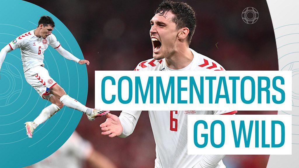 Euro 2020: Danish commentators go wild for Andreas Christensen rocket ...