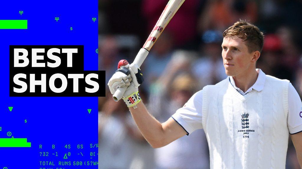 The Ashes: Zak Crawley hits majestic 189 - best shots - BBC Sport