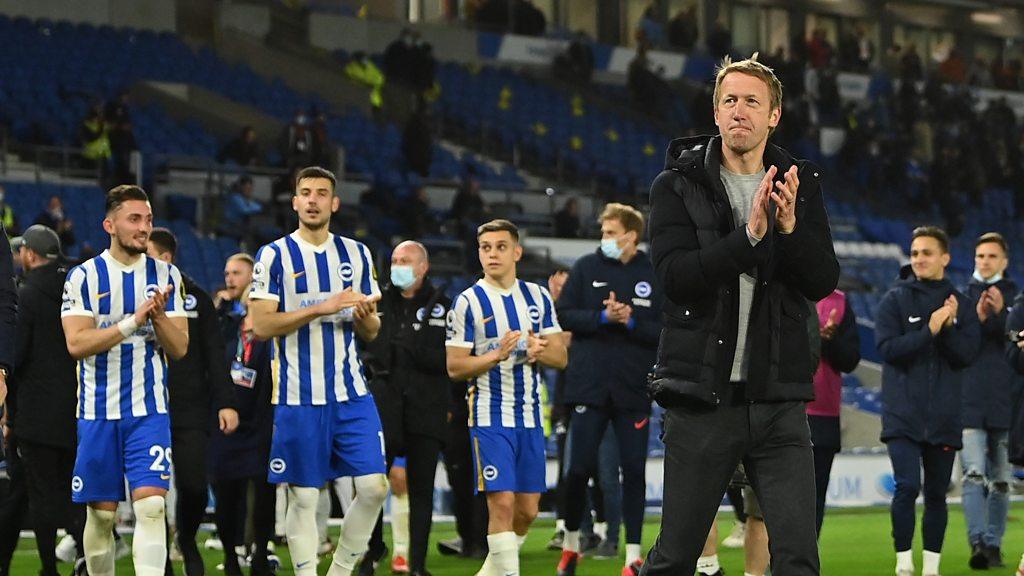Brighton manager Graham Potter says fans 'absolutely helped' his team ...