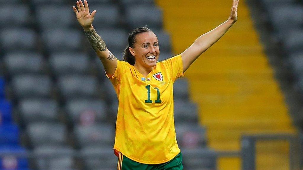 Natasha Harding: Forward emotional over 100th Wales cap - BBC Sport