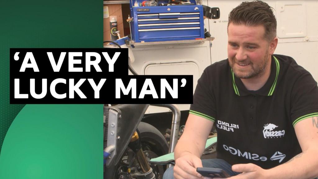 Watch: Cassidy reacts to NW200 crash - BBC Sport