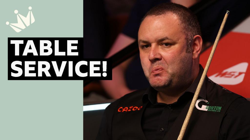Snooker World Championship: Stephen Maguire appears to eat fly - BBC Sport