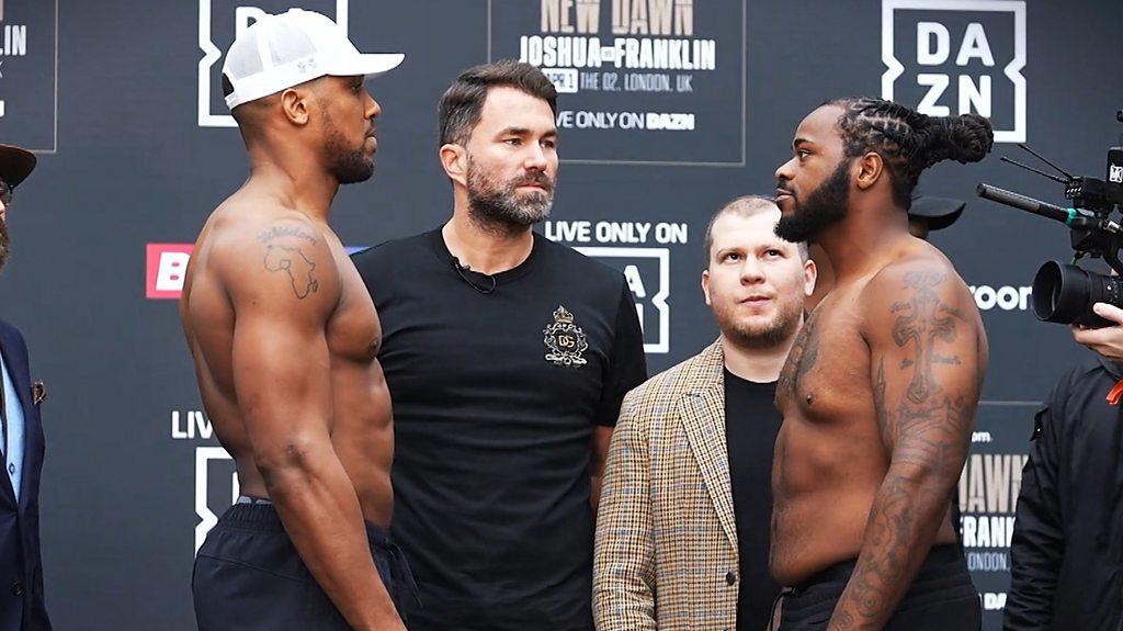 Anthony Joshua v Jermaine Franklin: British heavyweight weighs in at career-heavy 18st 3lb - BBC ...