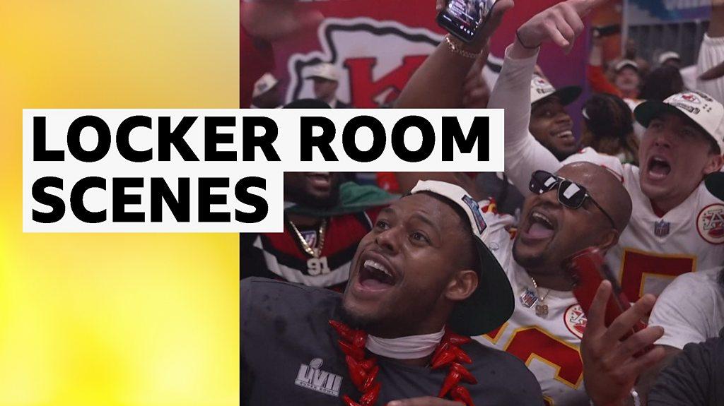 Super Bowl 57: Watch Kansas City Chiefs locker room celebrations - BBC ...