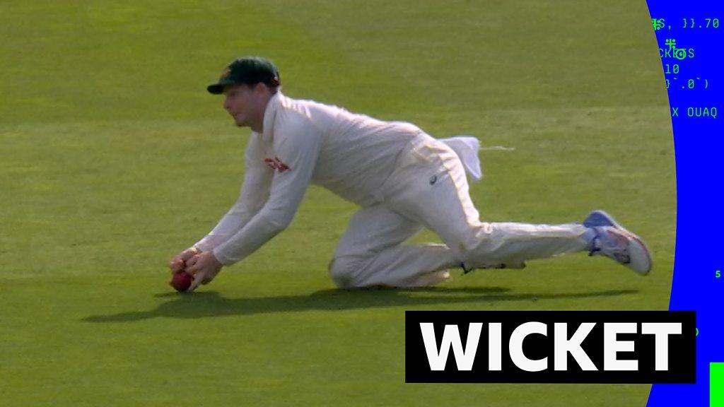 The Ashes: Joe Root falls on 10 to diving Steve Smith catch - BBC Sport