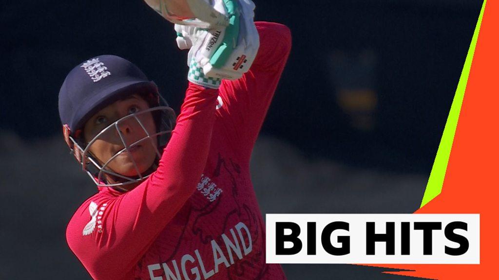 Women's T20 World Cup: Sophia Dunkley hits a six and two fours off ...