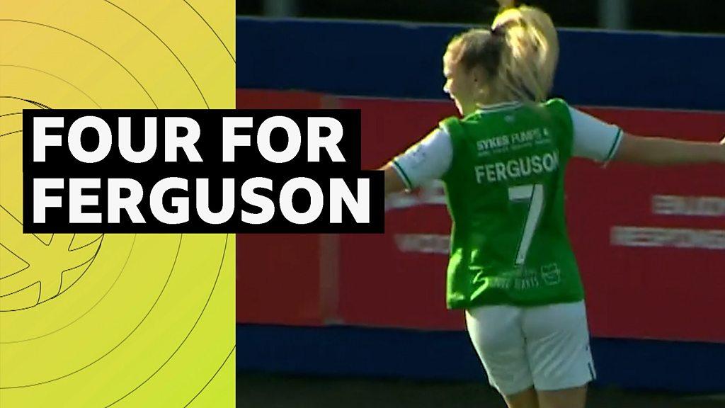Ferguson hits four in big win for Hibernian - BBC Sport