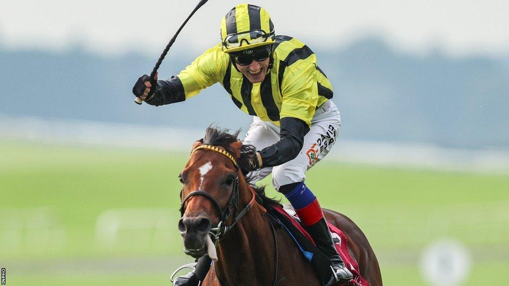 Irish St Leger: Eldar Eldarov beats Kyprios to secure Curragh victory - BBC Sport
