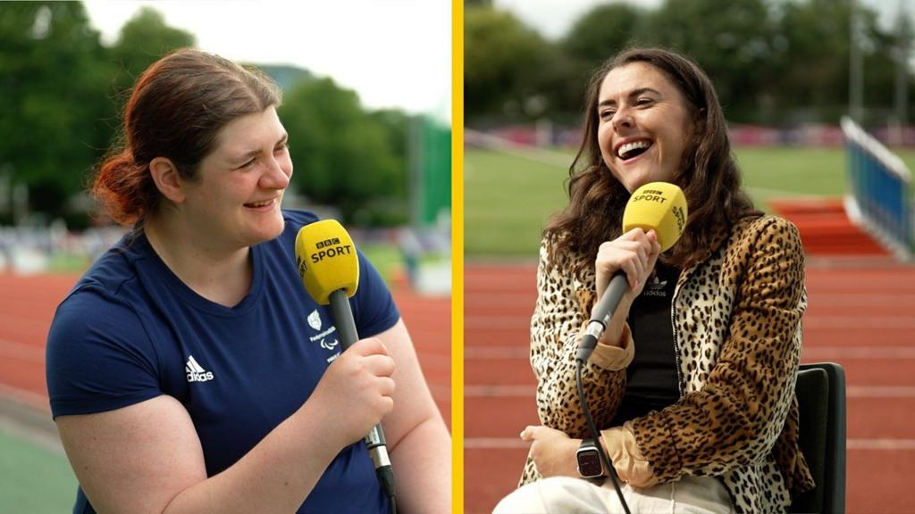 Olivia Breen meets shot put world champion Sabrina Fortune - BBC Sport