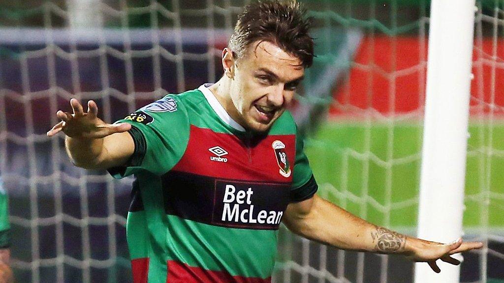 Robbie McDaid hits hat-trick as Glentoran ease past Swifts - BBC Sport