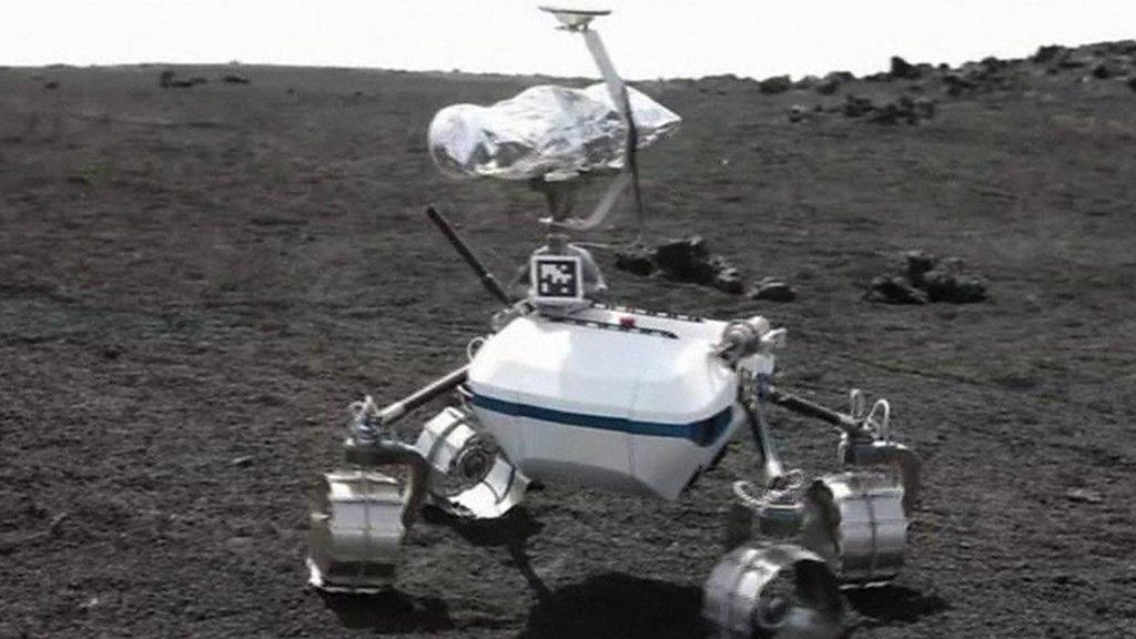 Space robot being tested on a volcano - BBC Newsround