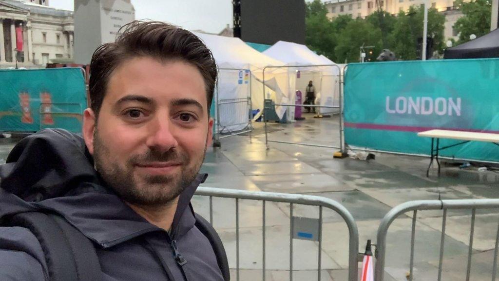 Euro 2020: Ricky checks out the England v Scotland fan zone - BBC Newsround