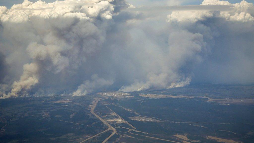 Nasa releases satellite pics of Fort McMurray wildfire - BBC Newsround